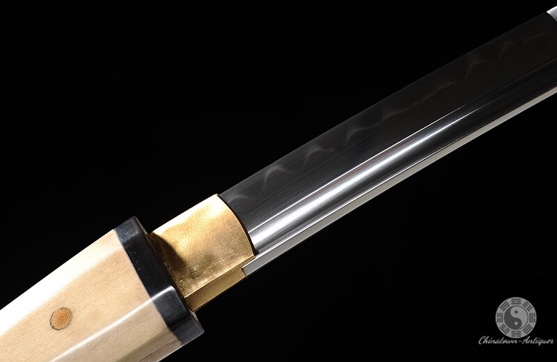 Japanese Wakizashi Tanto Samurai Short Sword T10 Steel Clay Tempered ...