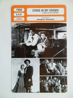 CARTE FICHE CINEMA 1950 STARS IN MY CROWN Joel McCrea Ellen Drew Dean ...