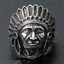 Indian Apache Chief Head Ring Native American Men's Retro Stainless ...