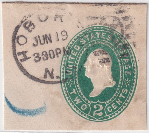 USA stamps/stationery/fragments_ George Washington 2c_Cancel: Hobor N.Y ...