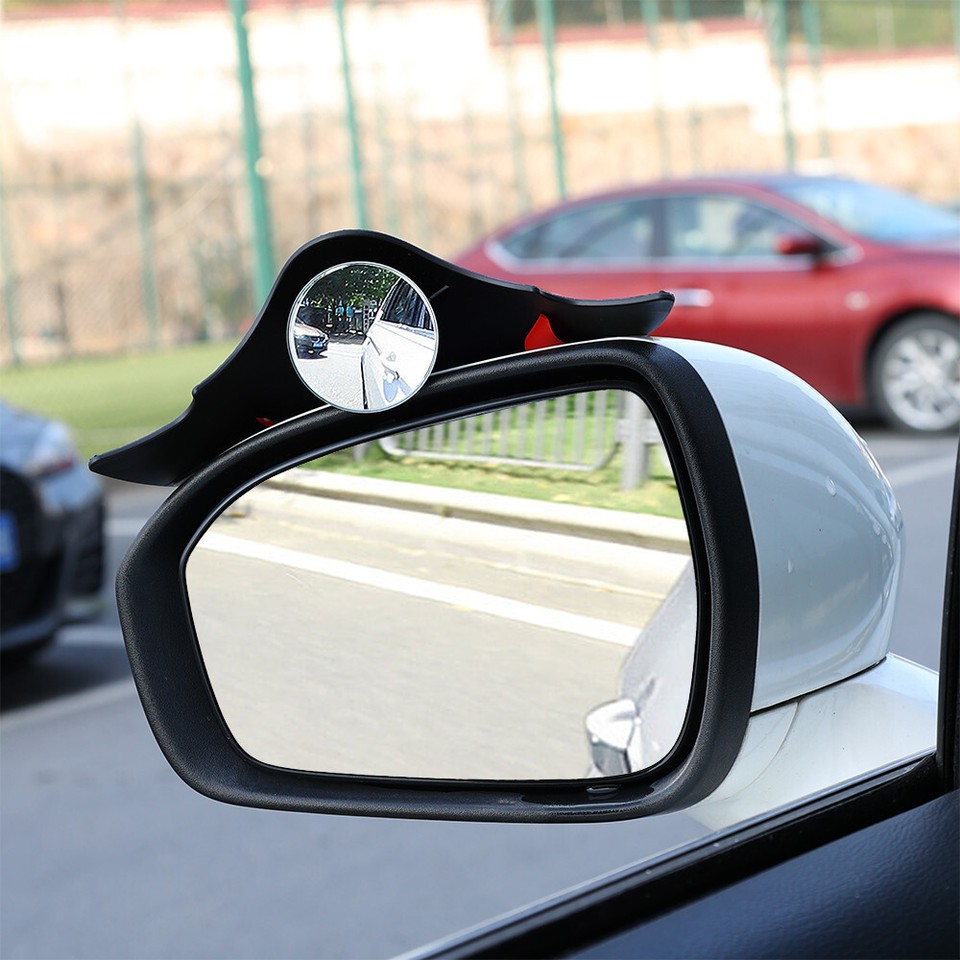 360° Rotable Side Blind Spot Mirrors Rain Board Eyebrow Guard Car ...