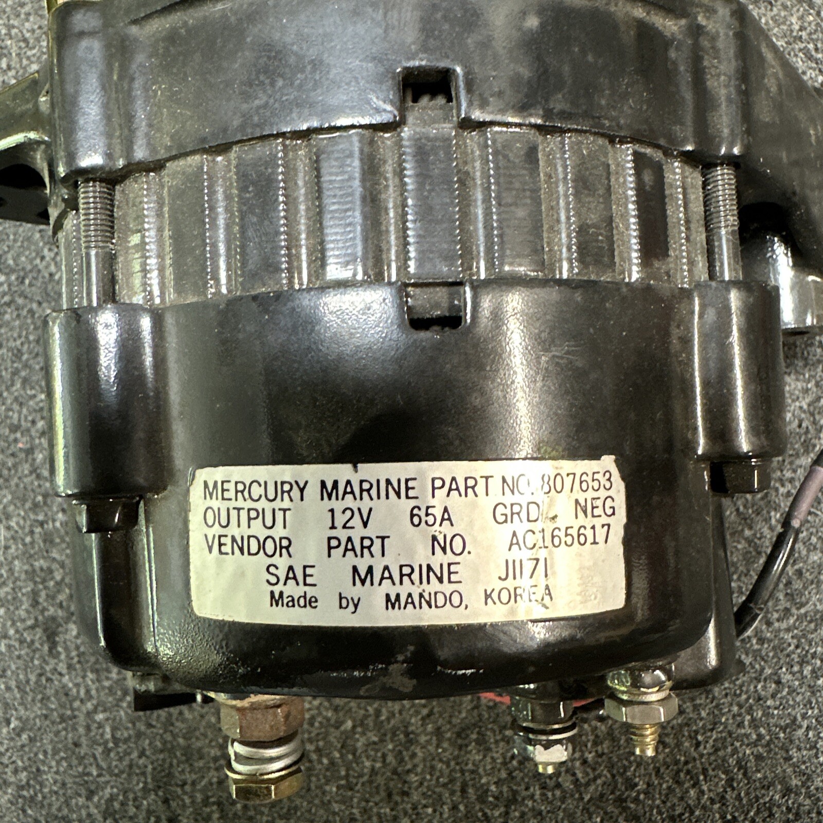 Mercury MerCruiser Alternator 78403A2 92497A3 807653 65amp Warranty | OE