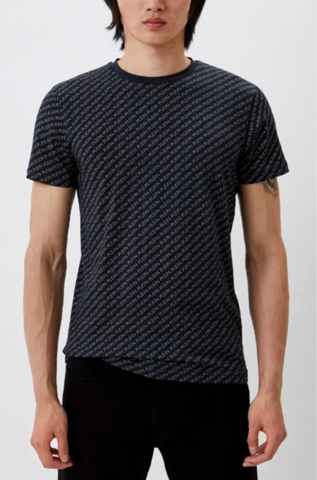 Philipp Plein Comfort Stretch T-Shirt Multi Logo Lounge Top Iconic ...