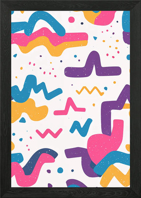 Funky Modern Abstract Art Framed Wall Art Poster Canvas Print Picture ...