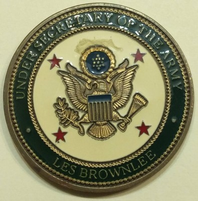 Under Secretary of the Army Les Brownlee Challenge Coin | eBay