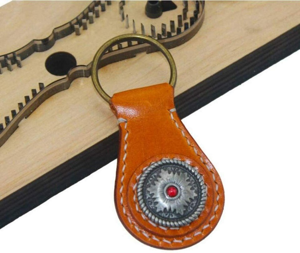 Leather Cutting die Shape Key Ring fob Holder Punch PVC/EVA Sheet ...