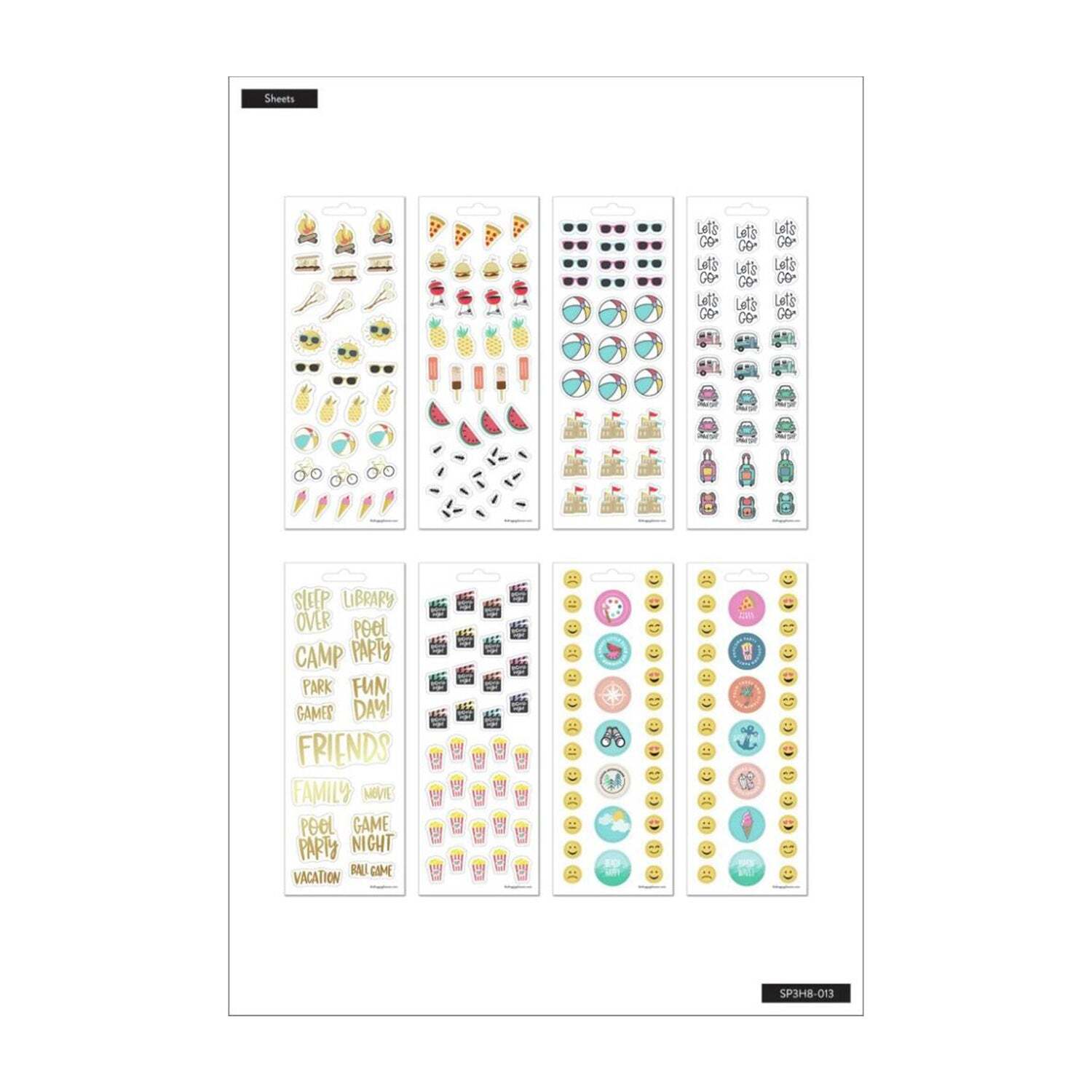 Happy Planner Sticker Sheets 8/Pkg - Happy Summer | eBay