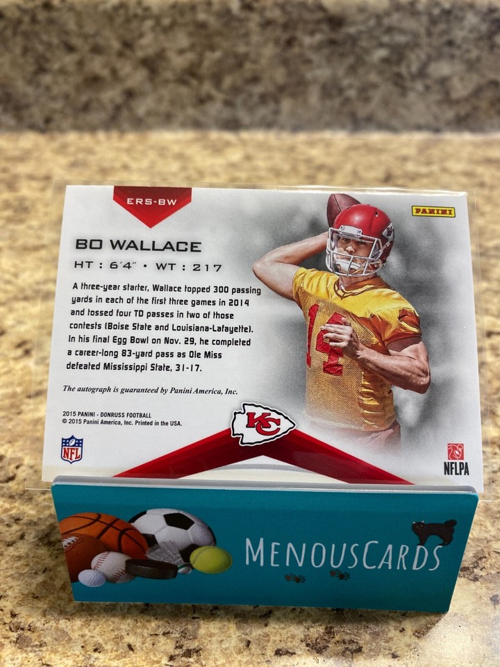 2015 Donruss Elite Inserts Rookie Autograph #ERSBW Bo Wallace | eBay