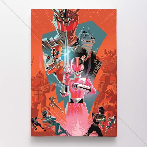 Power Rangers Poster Canvas Mighty Morphin Comic Wall Art Print #9048 ...