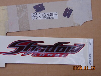 HONDA 83513-MCK-A400-3 SHADOW SABRE DECAL STICKER | eBay
