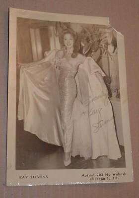 Kay Stevens Autographed Photo with personalized message on back w/ 2nd ...