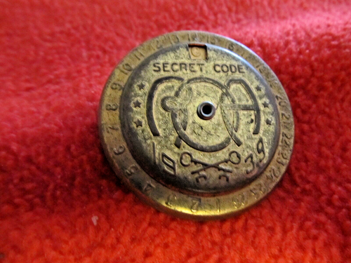 ROA Radio Little Orphan Annie Decoder Secret Code Pin Ovaltine 1939 ...