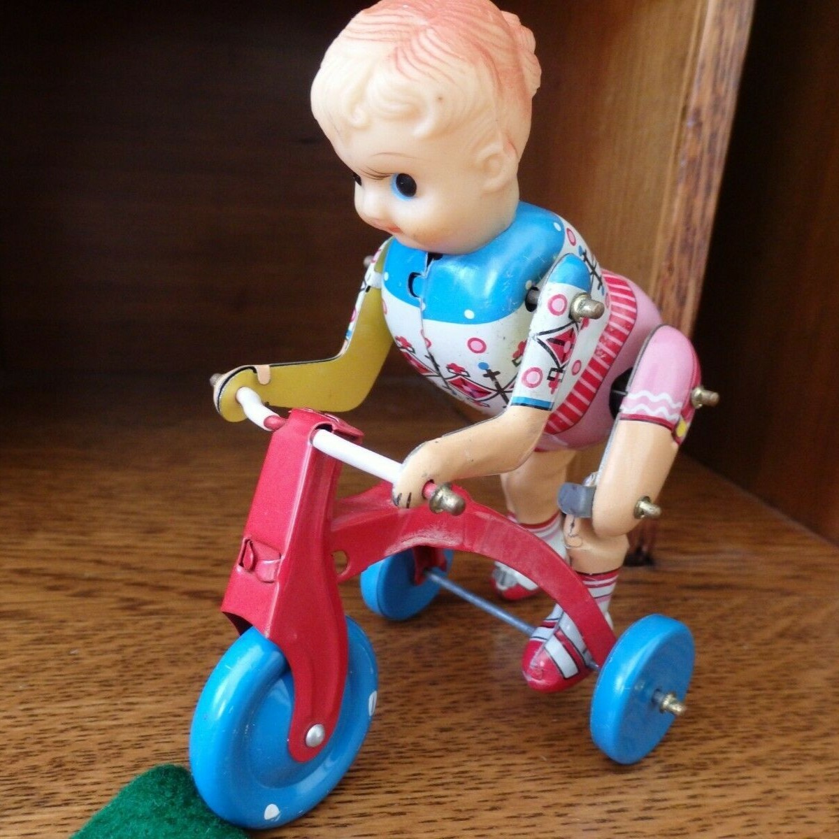 Rare Mint 1960's Vintage TPS "Tricycle Tot" tin windup toy | eBay