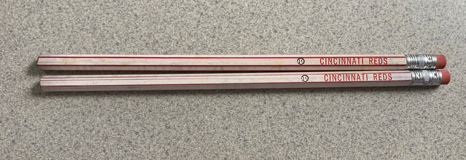 VINTAGE TWO CINCINNATI REDS #2 PENCILS NEW NEVER USED UNSHARPENED | eBay