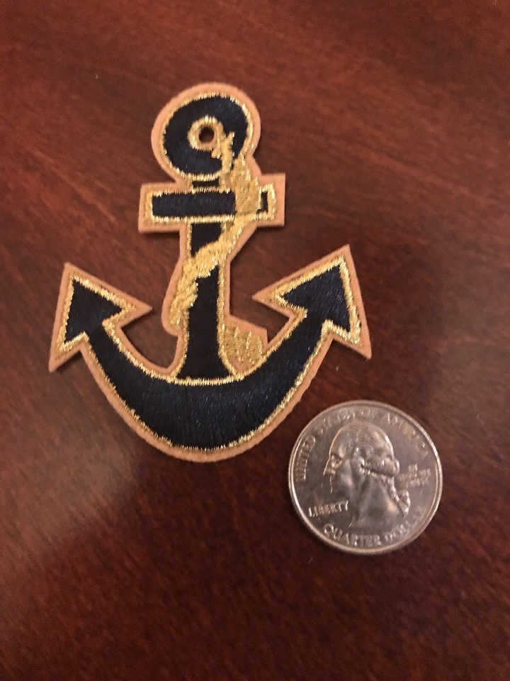 Decorative Ship Anchor Patch EMBROIDERED Iron on patch NEW 2.5" x 2" | eBay