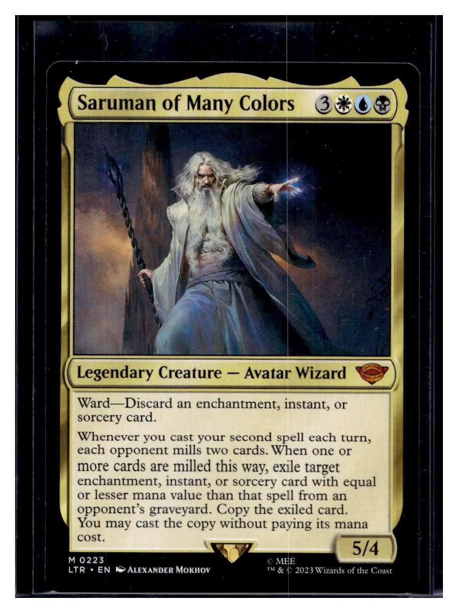 MTG Magic Lord of the Rings #223 Saruman of Many Colors Mythic Rare ...