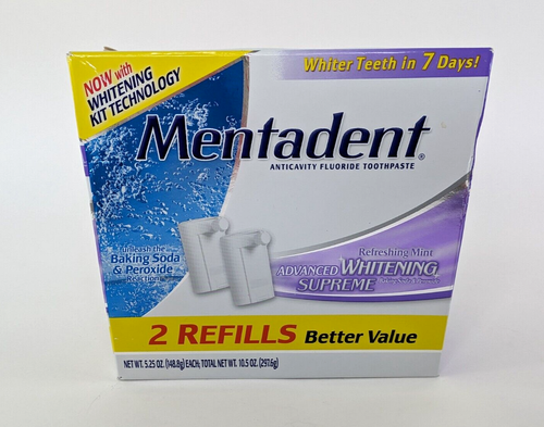 Mentadent Advanced Whitening Supreme Toothpaste Refills 2 pk 5.25 oz ...