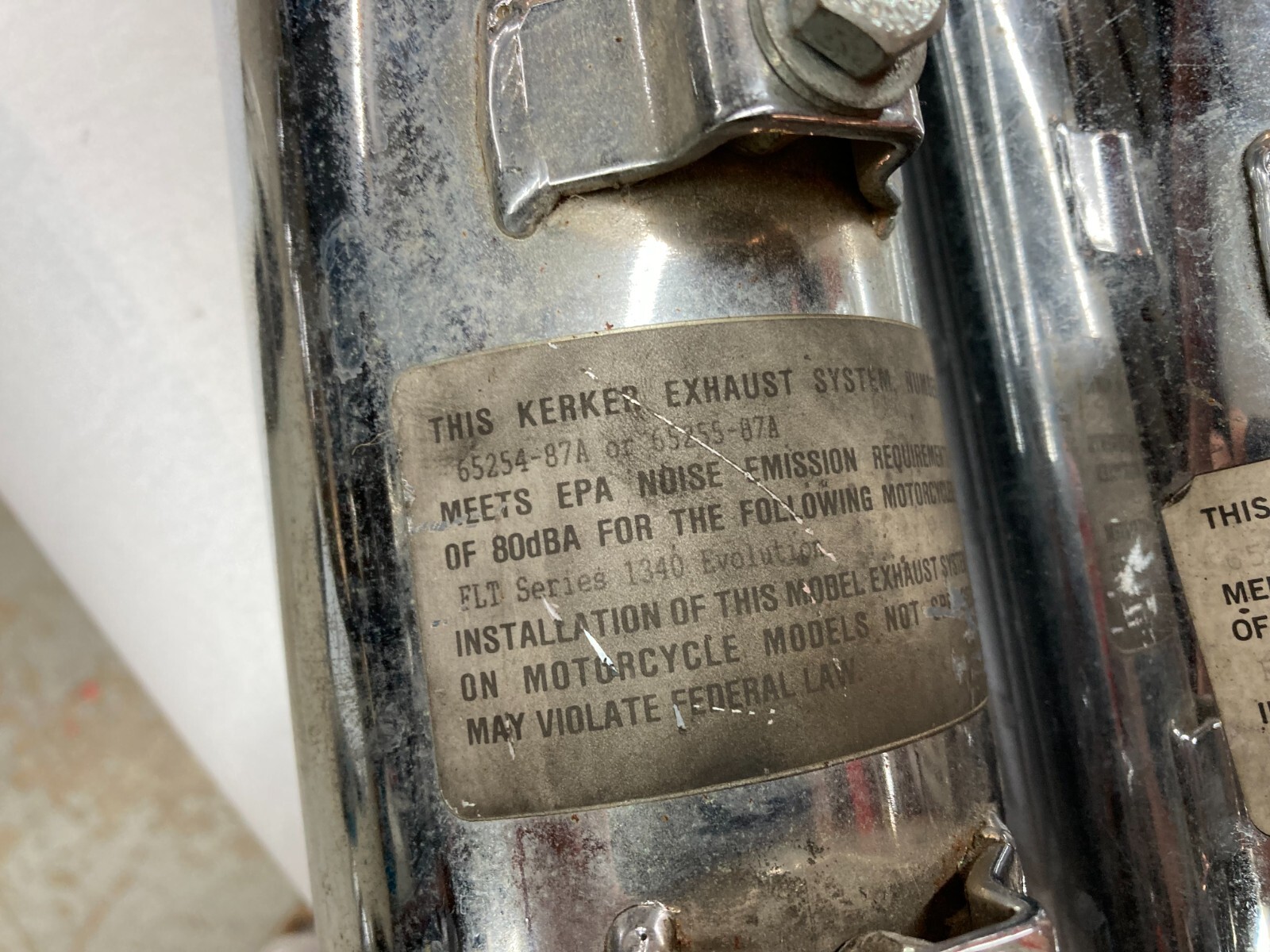 Harley 85-95 Kerker slip-on exhaust mufflers pipes 3 1/2" 65254-87a | eBay