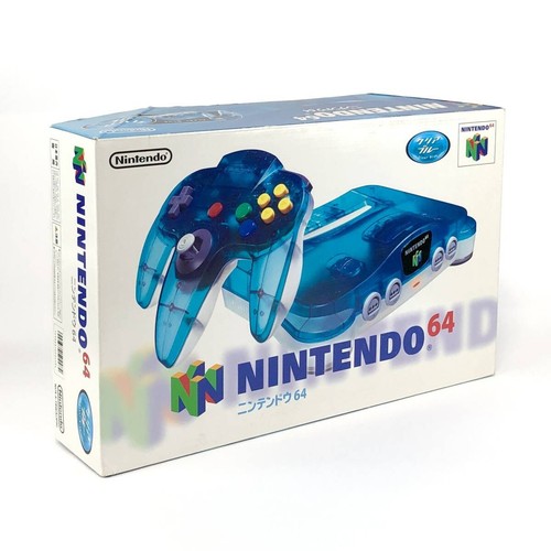 Nintendo 64 Clear Blue Console w/ Box, Manual, Controller, AV Cable ...