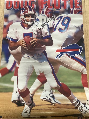 SIGNED DOUG FLUTIE - Action Buffalo Bills 1998 Vintage Starline NFL ...