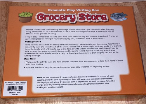 Lakeshore Learning Dramatic Play Writing Box GROCERY STORE GG631 -New ...