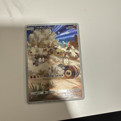 Pokemon Hippopotas Pocket TCG Holo With Texture Read Description | eBay