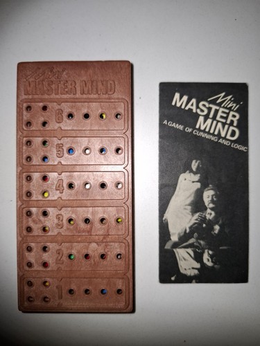 Mini Mastermind~Vintage Pocket Game (Circa 1972)~With Original ...