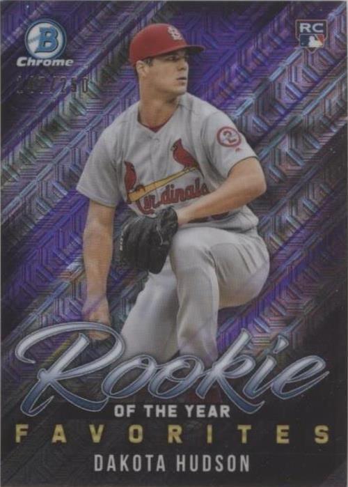 2019 Bowman - Roy Favorites Chrome Dakota Hudson #ROYF-2 Purple Mojo ...