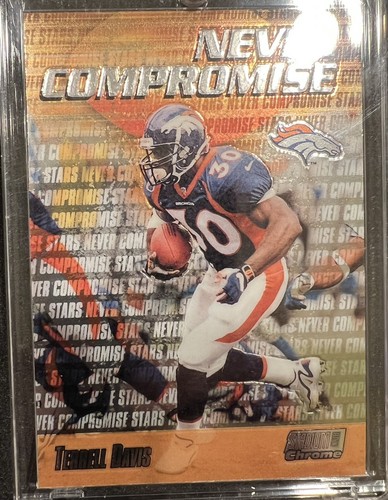Terrell Davis Never Compromise Insert 1999 Topps Stadium Club Chrome ...