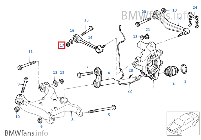 BMW 33326768900 Genuine OEM FT UPR CNTL Arm Nut for sale online | eBay