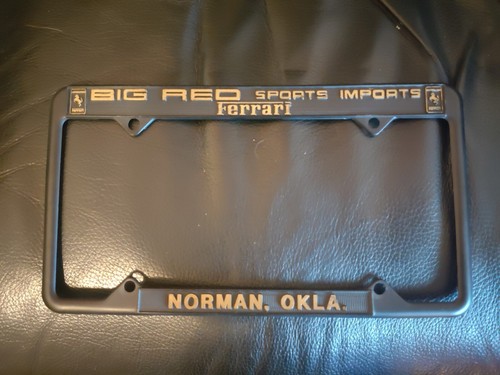 RARE VINTAGE BIG RED FERRARI DEALER LICENSE PLATE FRAME 308 328 F40 ...