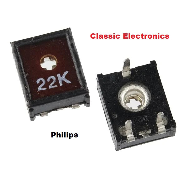 NOS Lot of 5 Philips 22K Ohm Horizontal .1W Trimmer Resistor ECP10 ...