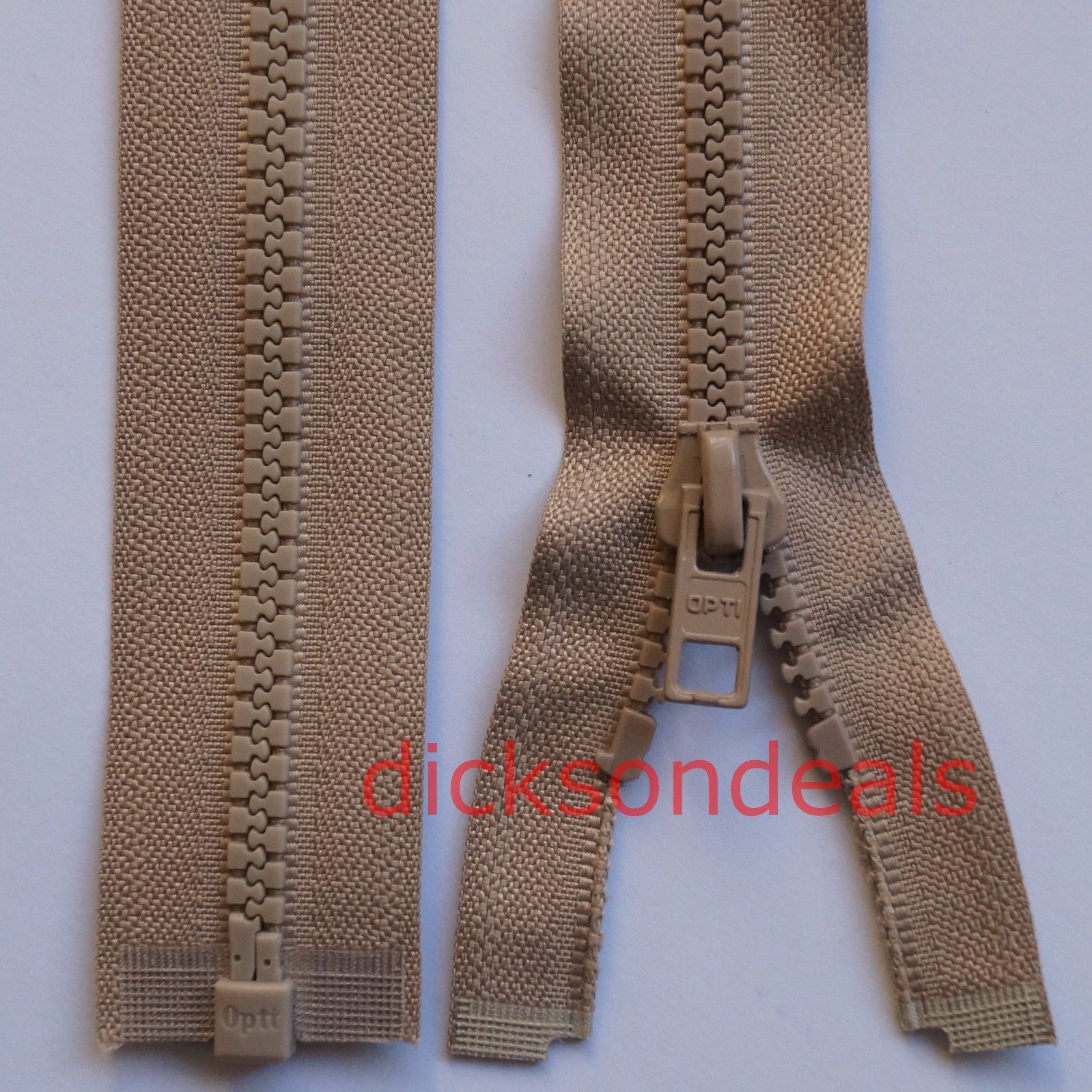 Plastic Teeth Chunky 1-Way Open Ended Zip 10" to 30" Choose Size and ...