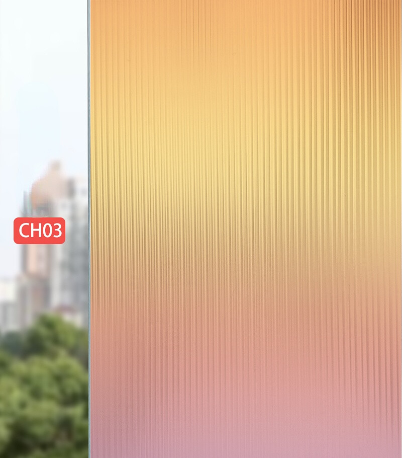 Rainbow Gradient Window Privacy Film Frosted Static Cling Glass Sticker ...