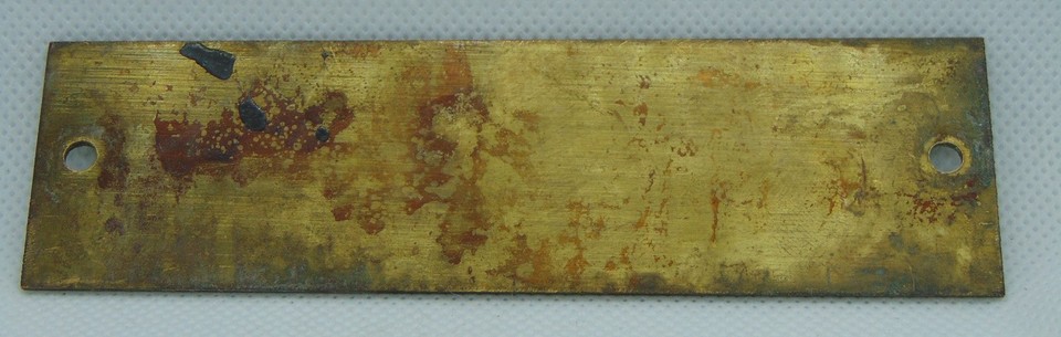 Vintage Brass Naval Ship Plaque Sign Tag Authentic OWNER DAY RM | eBay