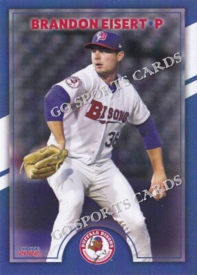 2022 Buffalo Bisons Brandon Eisert RC Rookie Toronto Blue Jays | eBay