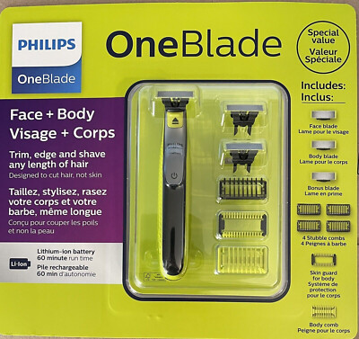 PHILIPS NORELCO ONEBLADE FACE & BODY ELECTRIC TRIMMER & SHAVER QP 2630/ ...