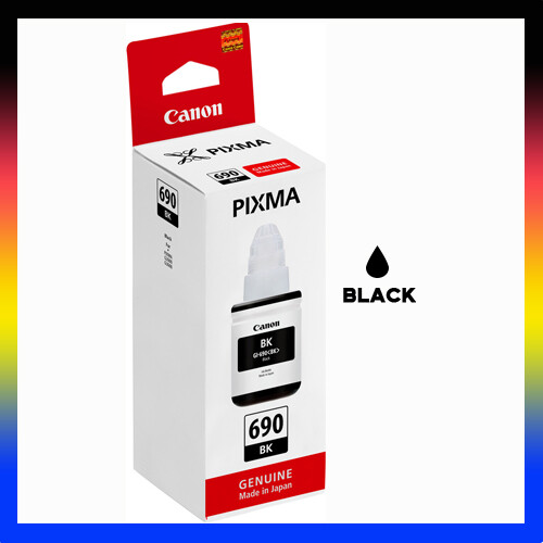 Any Canon Genuine GI-690 BK/C/M/Y Set Ink Bottle for G2600/G3610/G4600 ...
