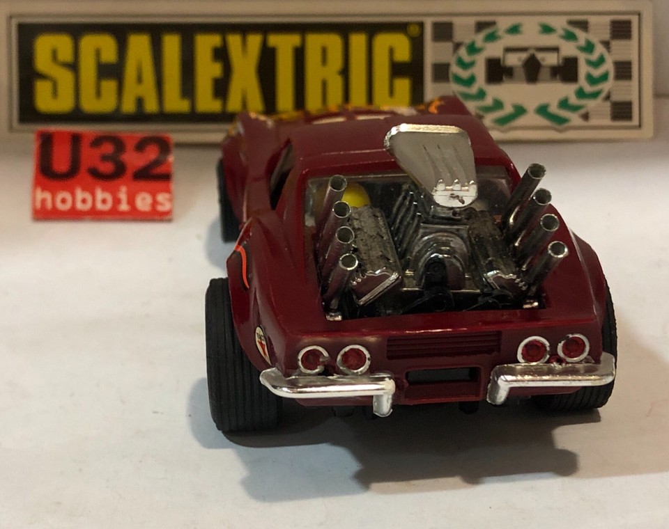 SCALEXTRIC EXIN 4050 CHEVROLET CORVETTE DRAGSTER #38 RED DEVIL GRANATE ...
