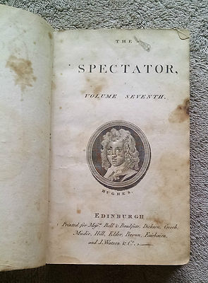 The Spectator Volume Seventh Sep-Dec 1712 Edinburgh newspaper Richard ...