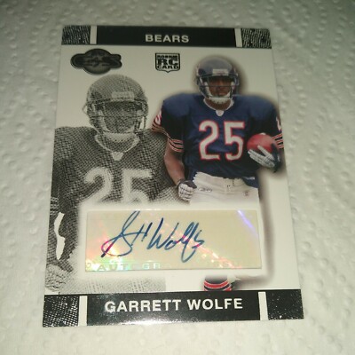 Garrett Wolfe 2007 Topps Co-Signers Autograph Rookie Bears Northern ...