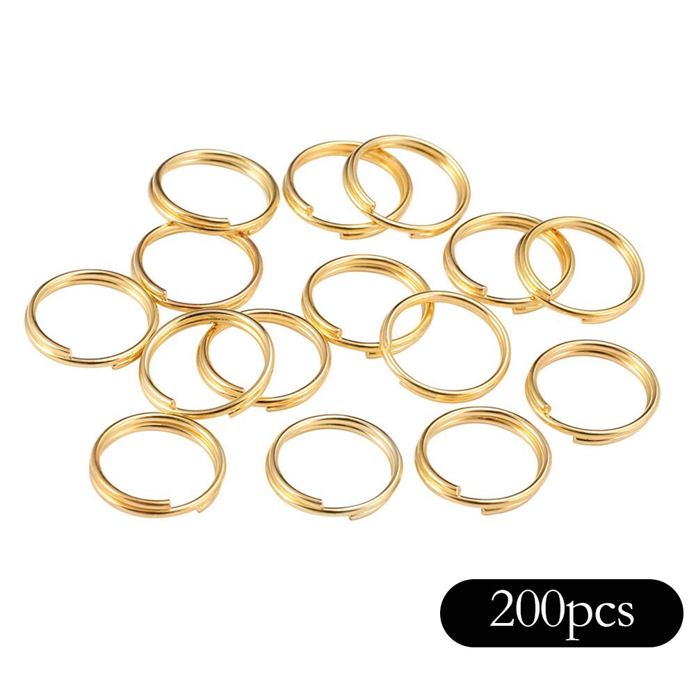 Secure Your Keychains with 200PCS Open Double Ring Iron Split Rings | eBay