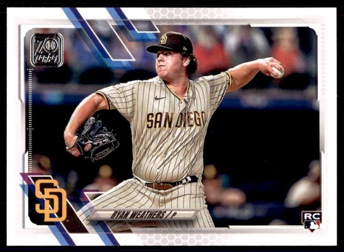 Ryan Weathers 2021 Topps Series 2 Rookie Card RC #335 San Diego Padres ...