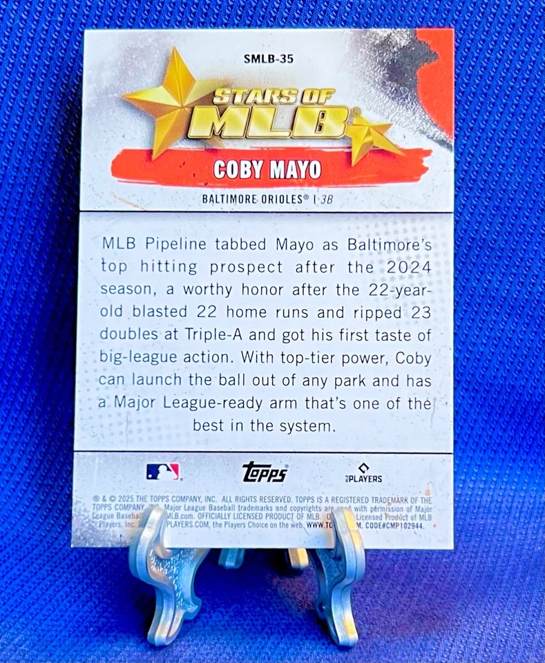 Topps Series 2 Stars Of MLB Foil Coby Mayo Rookie #SMLB-35 RC Orioles ...