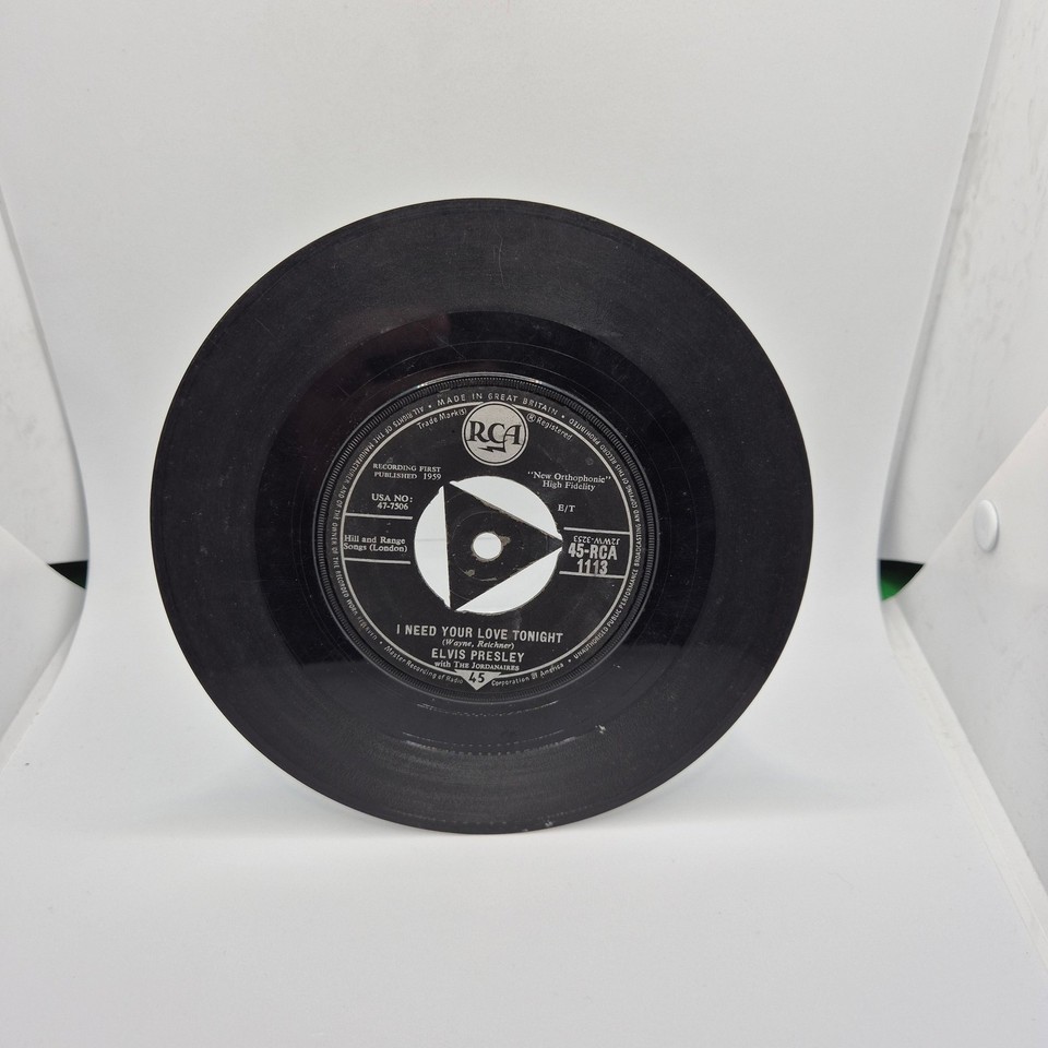 ELVIS PRESLEY A Fool Such As I Vinyl Record 45-RCA-1113 High Fidelity ...