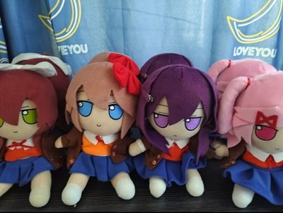 Doki Doki Literature Club! Sayori Monika Yuri Fumo Fumo Plush Doll Toy ...