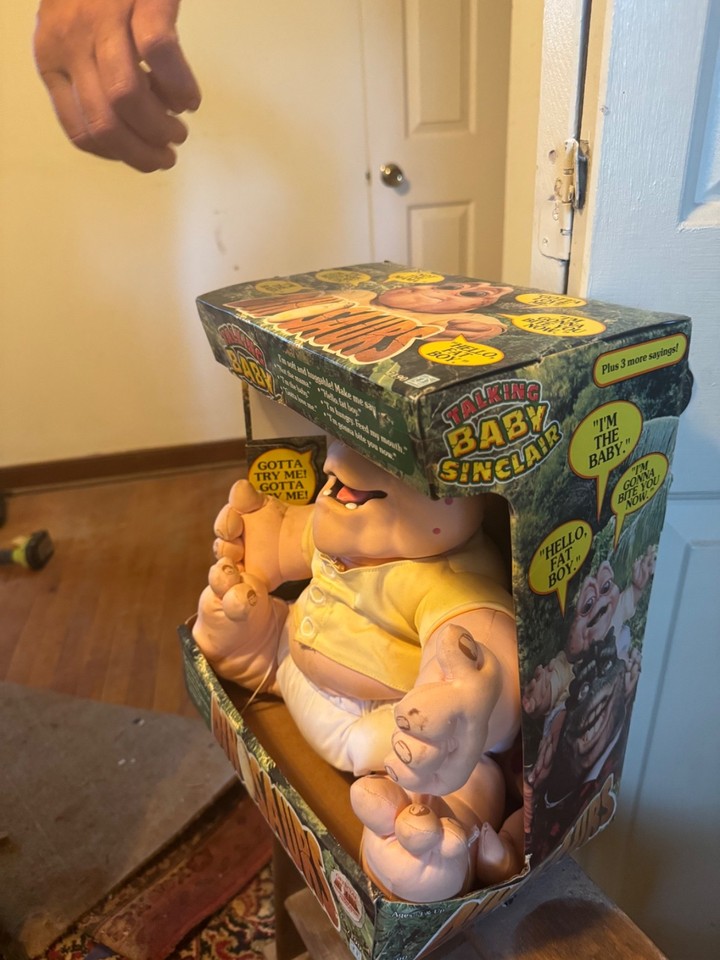 RARE NEW Vintage 1991 Disney-Hasbro Talking Baby Sinclair Plush ...