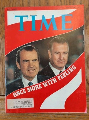 TIME Magazine August 28 1972 8/28/72 SPIRO AGNEW RICHARD NIXON | eBay