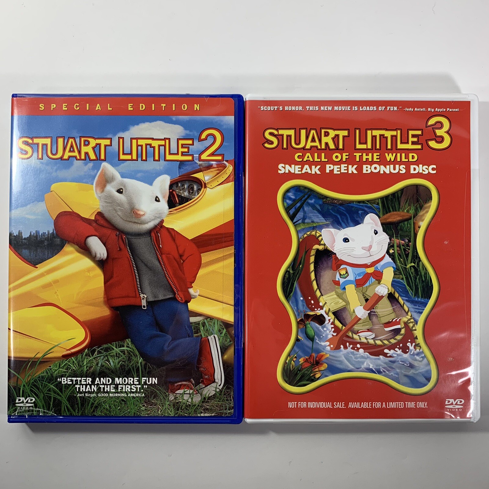 Columbia Pictures Lot of Two Stuart Little 2 & Stuart Little 3 (DVDs ...