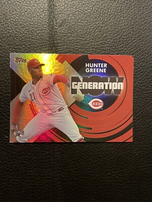 2022 Topps Update Hunter Greene RC Generation Now Cincinnati Reds GN-64 ...